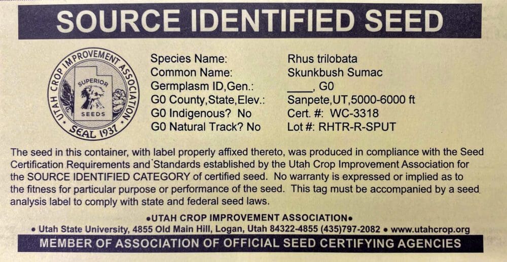 What is Source Identified Seed? - Great Basin Seed